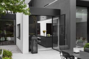 Sleek Kitchen Design Compliments Asymmetric Architecture | SBID