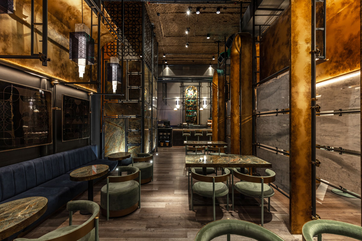 Gatsby-Inspired Cocktail Bar Blends Art Deco and Modern Styles | SBID