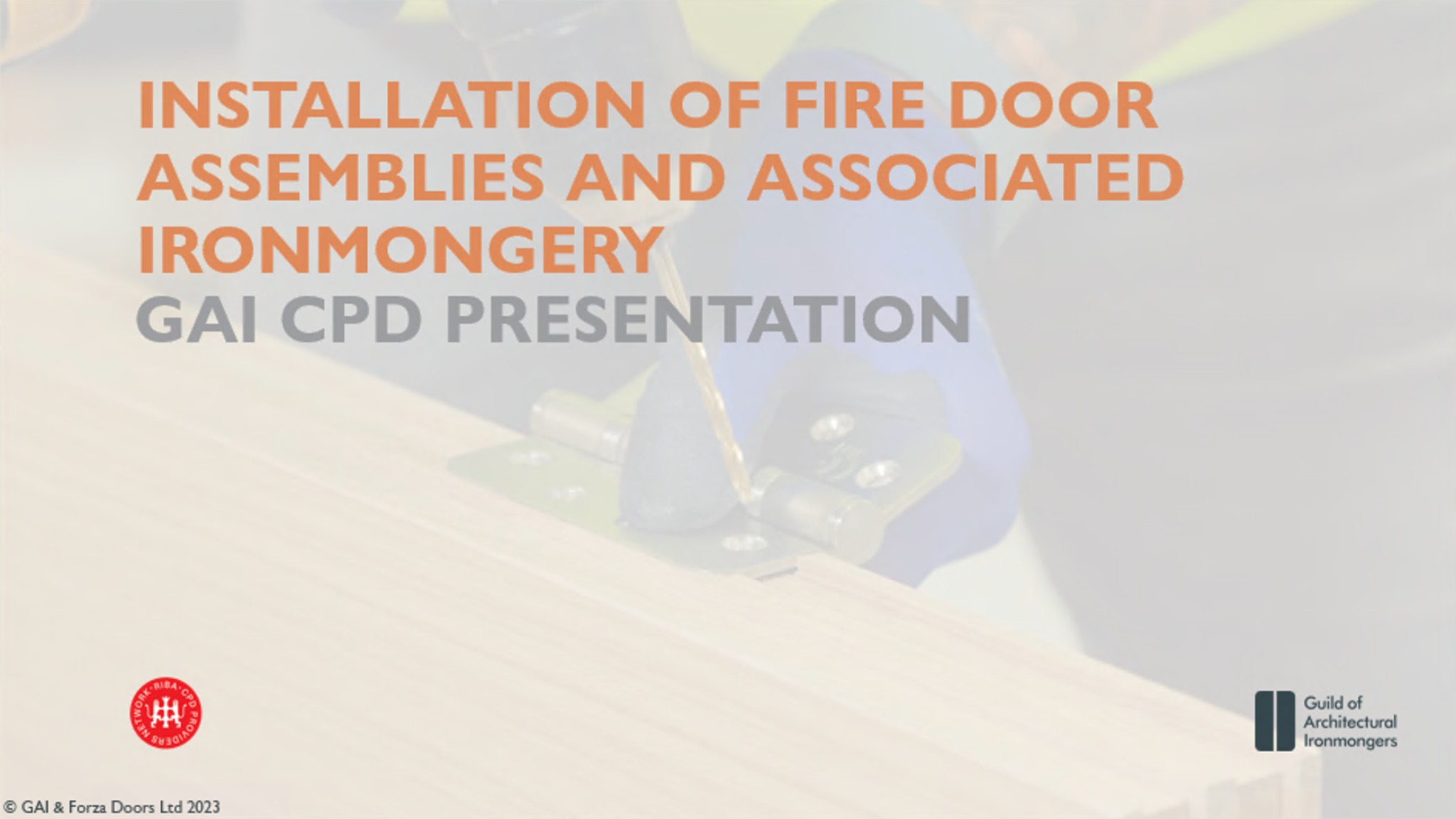 Installation of Fire Door Assemblies and Associated Ironmongery | SBID ...